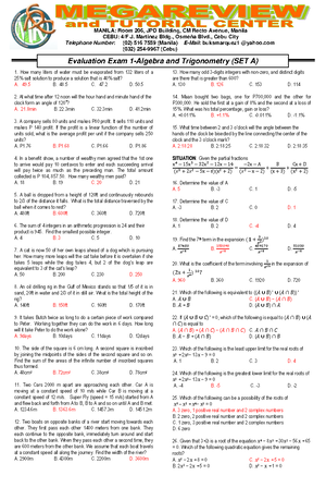 Mathematics Practice Problems - MATHEMATICS PRACTICE PROBLEMS The ...