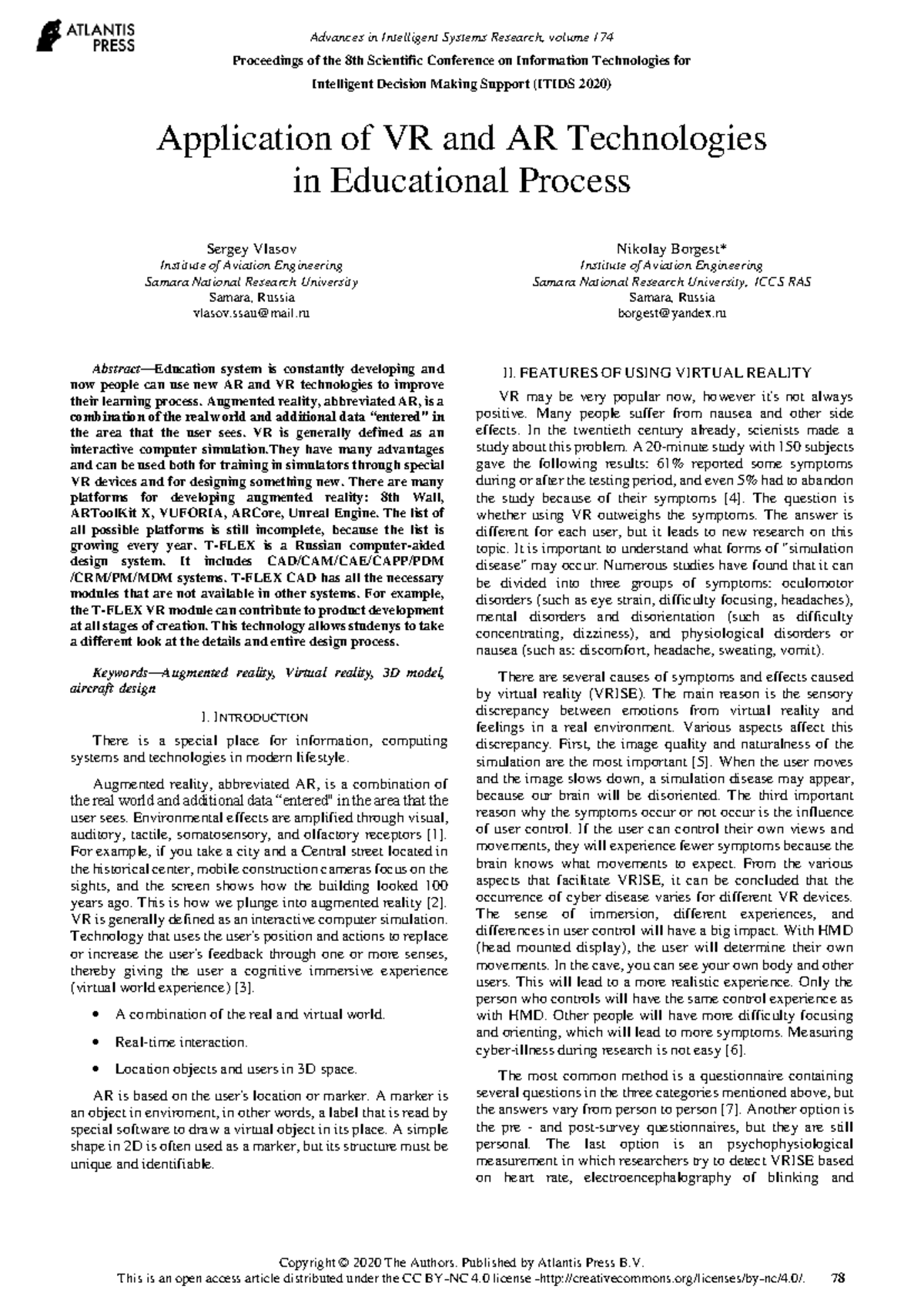 Paper 22 - test - Application of VR and AR Technologies in Educational ...