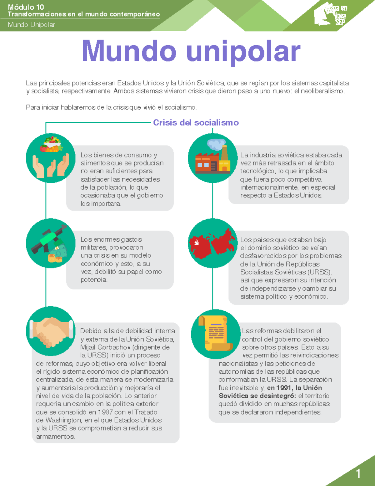 M10 S2 Mundo unipolar PDF - Transformaciones en el mundo contemporáneo Mundo Unipolar Las - Studocu