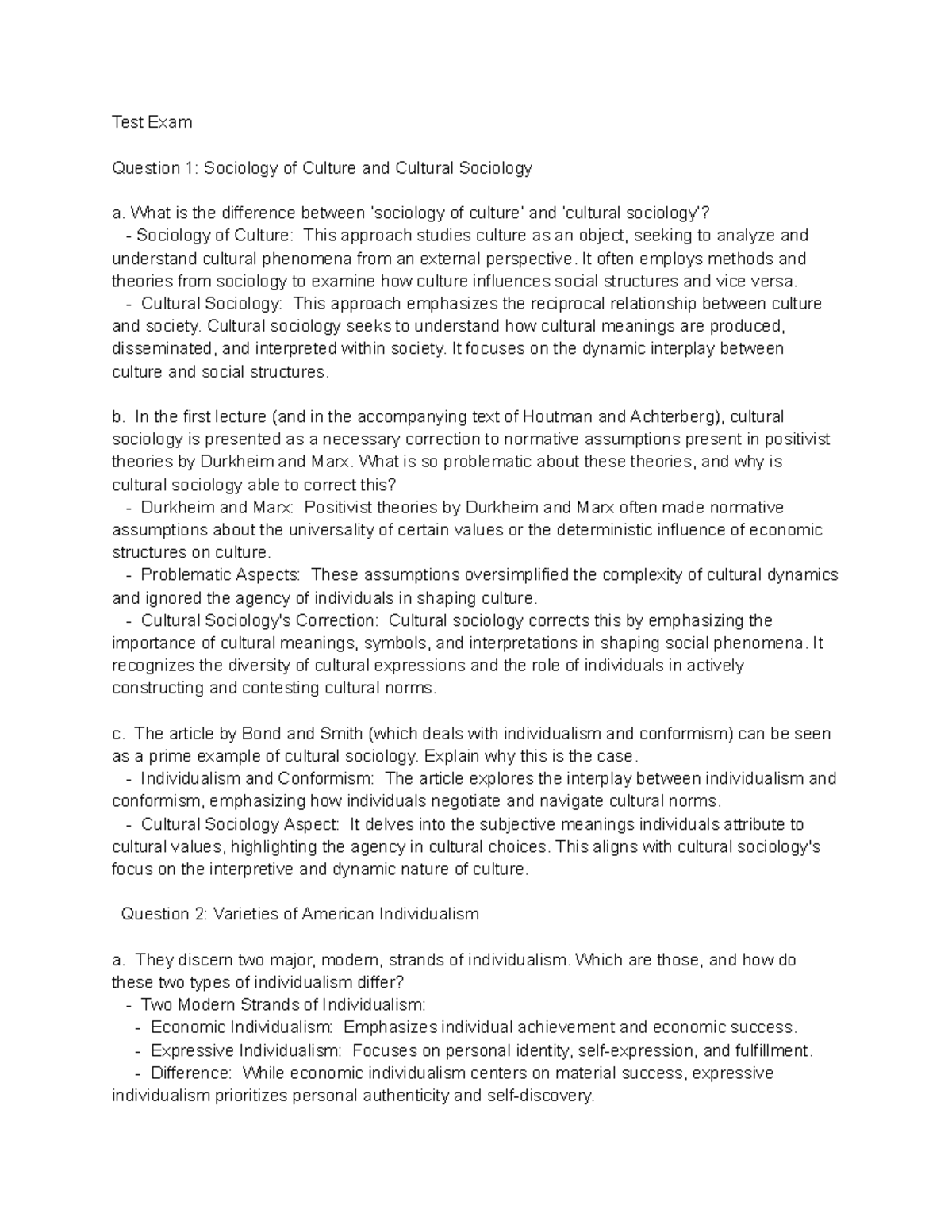 Test Exam-2 - Oefenexamen met antwoorden - Test Exam Question 1 ...