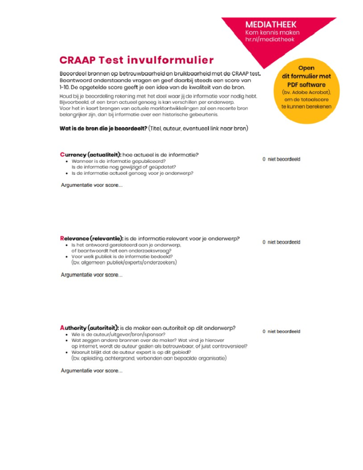 Craap-test - Craap-test - Algemene Psychologie - Studocu