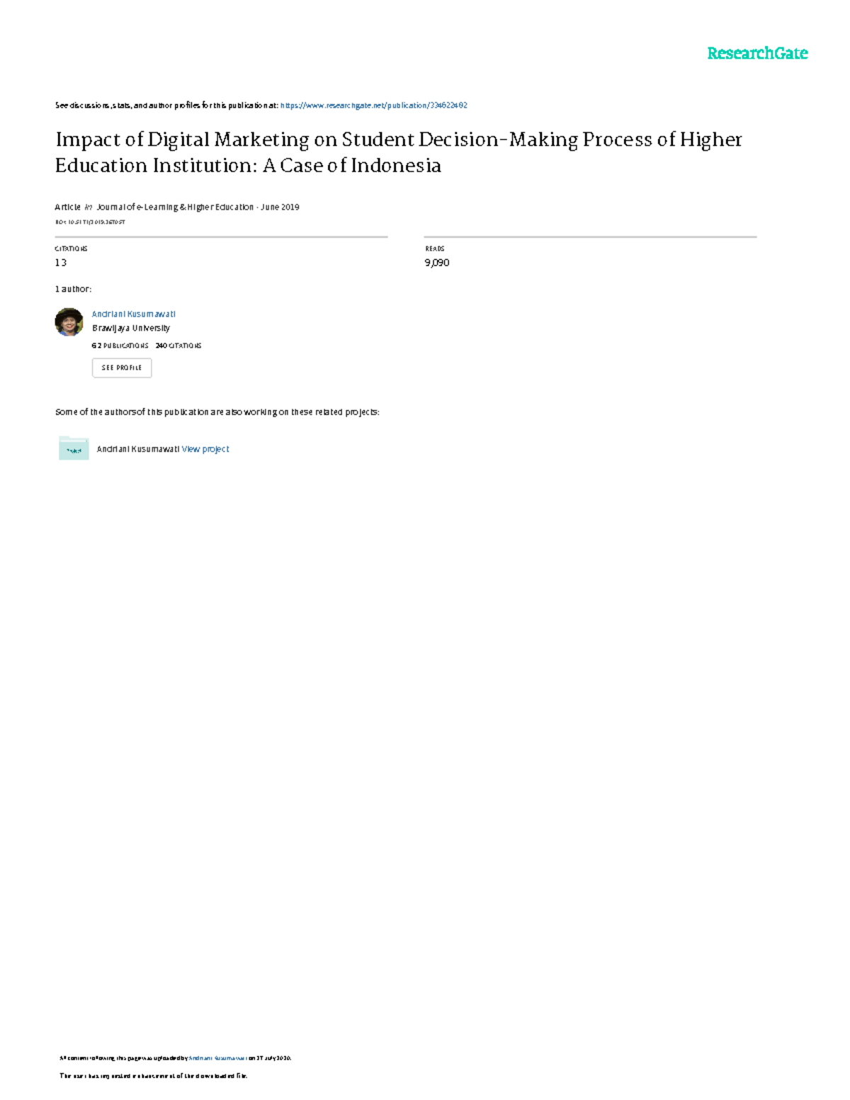 Impact of Digital Marketing on Student Decision-Ma - See discussions ...