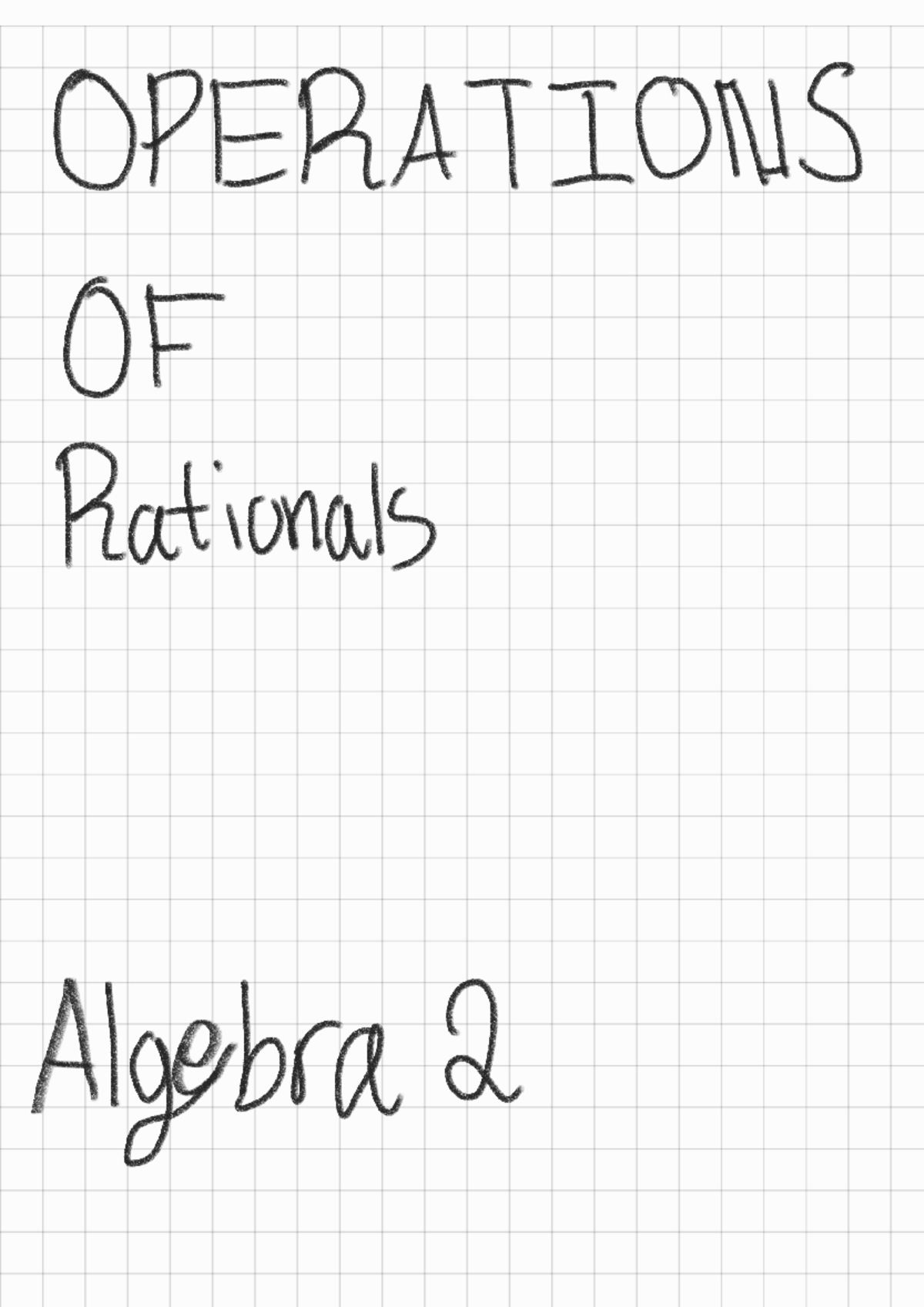 Operations of rationals - Studocu