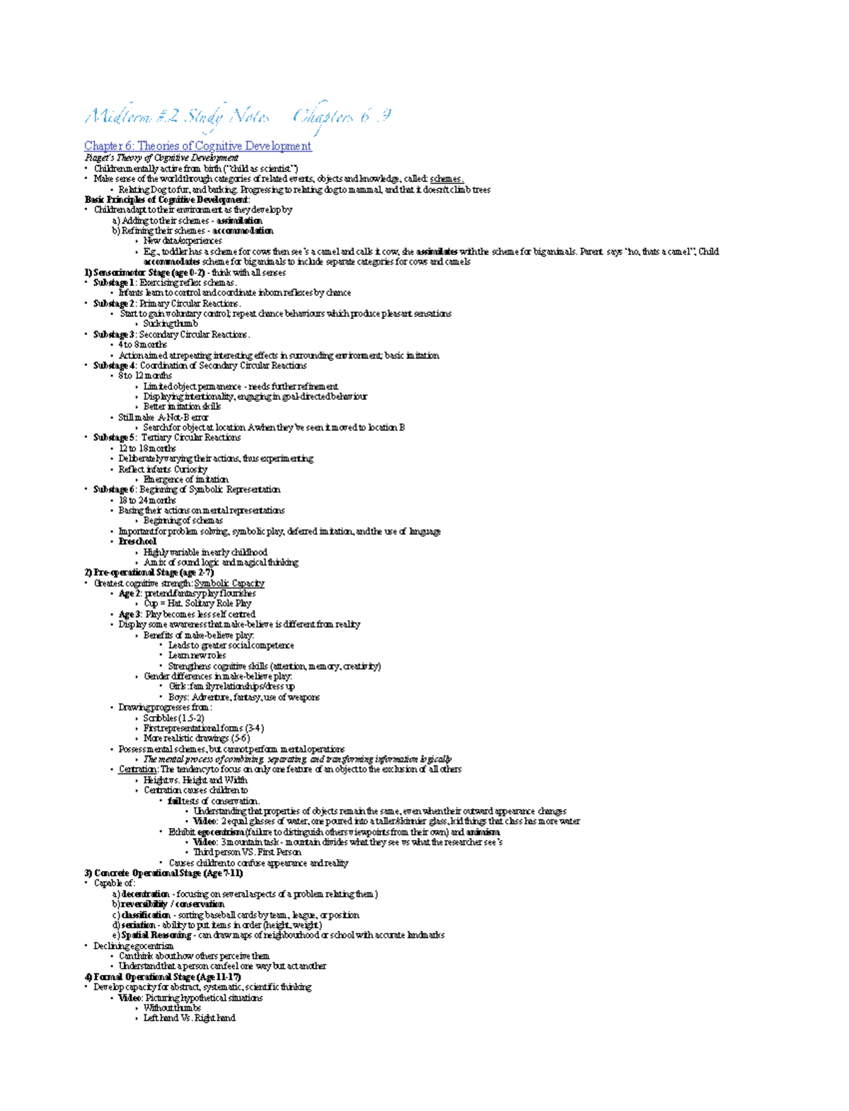 2410 Midterm #2 Study Notes - Midterm #2 Study Notes - Chapters 6 ...