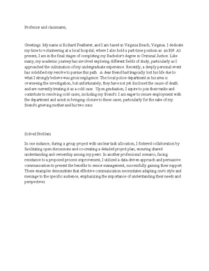 Journal Entry 2 - Module One: Journal Colin P. Combrink SNHU IDS-105 ...