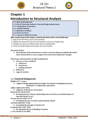 Chapter 2 - Loads on Structures - Structural Theory 1 Chapter 2 Loads ...