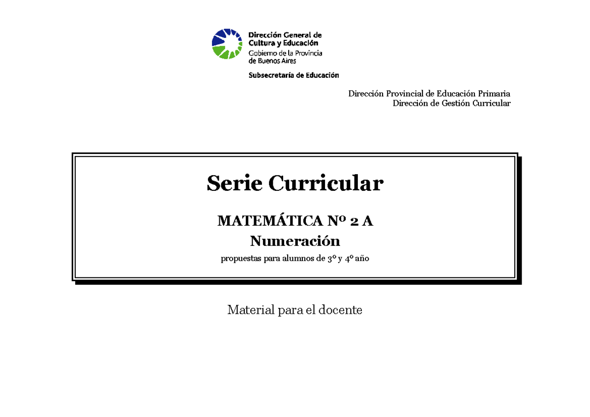Matematica ndeg 2 a. numeracion - - Studocu
