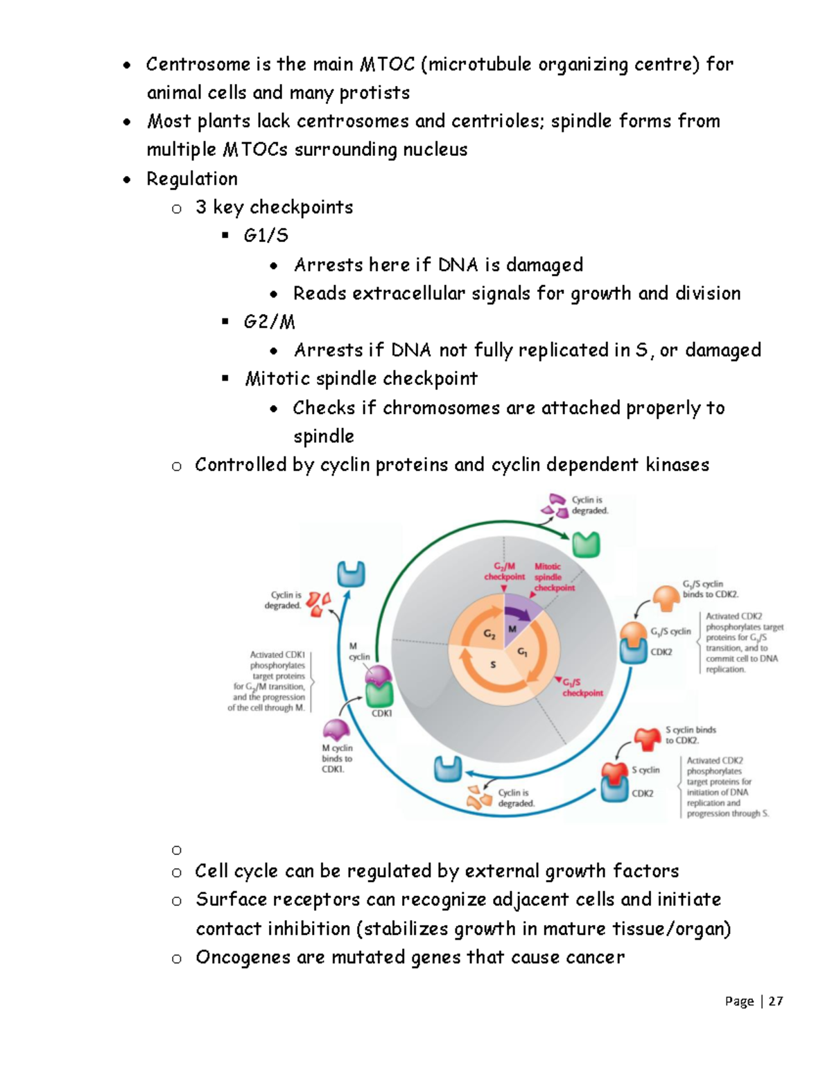 General Biology-14 - Page | 27 Centrosome is the main MTOC (microtubule ...