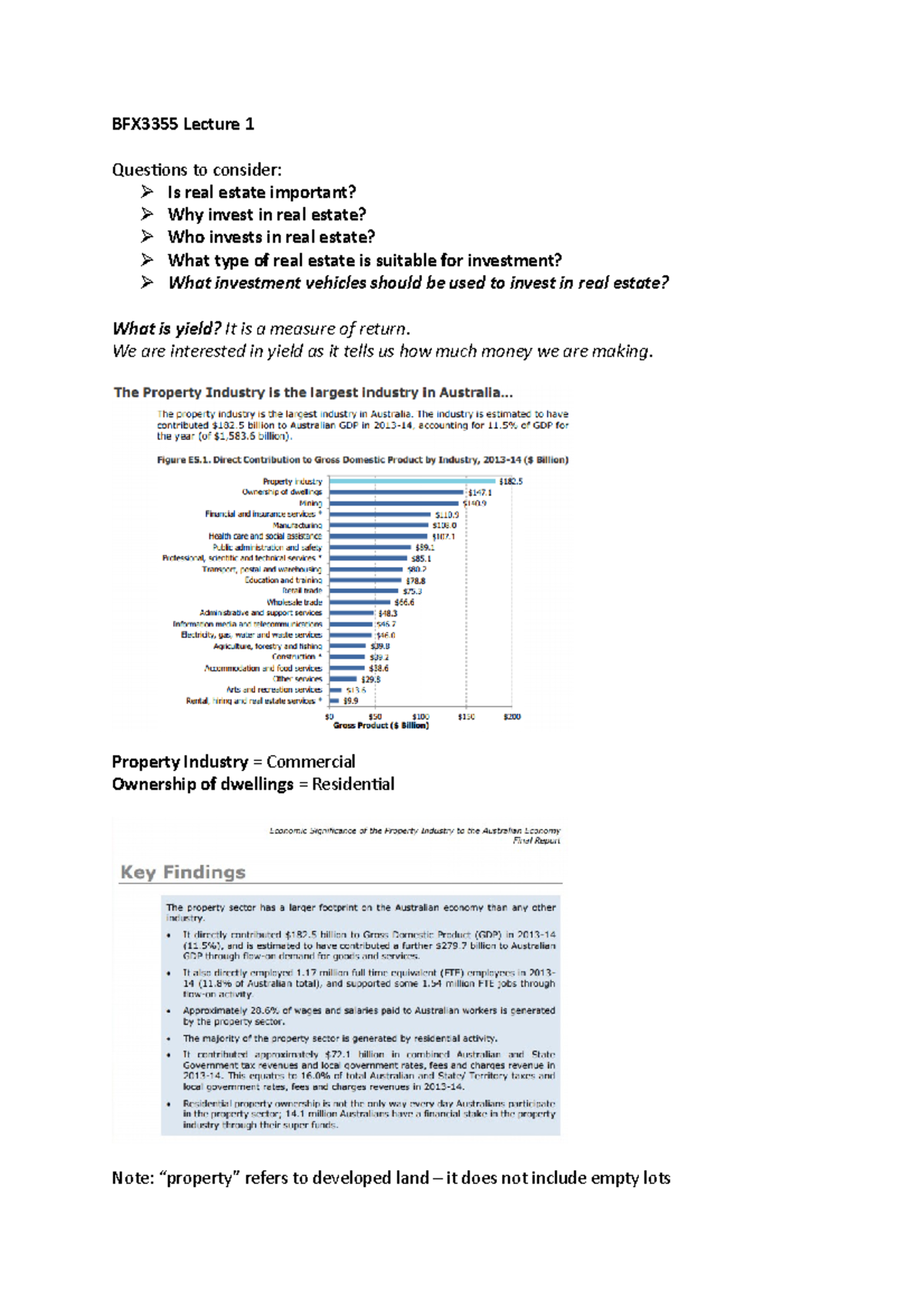 BFX3355 Lecture 1 Notes - BFX3355 - Monash - Studocu