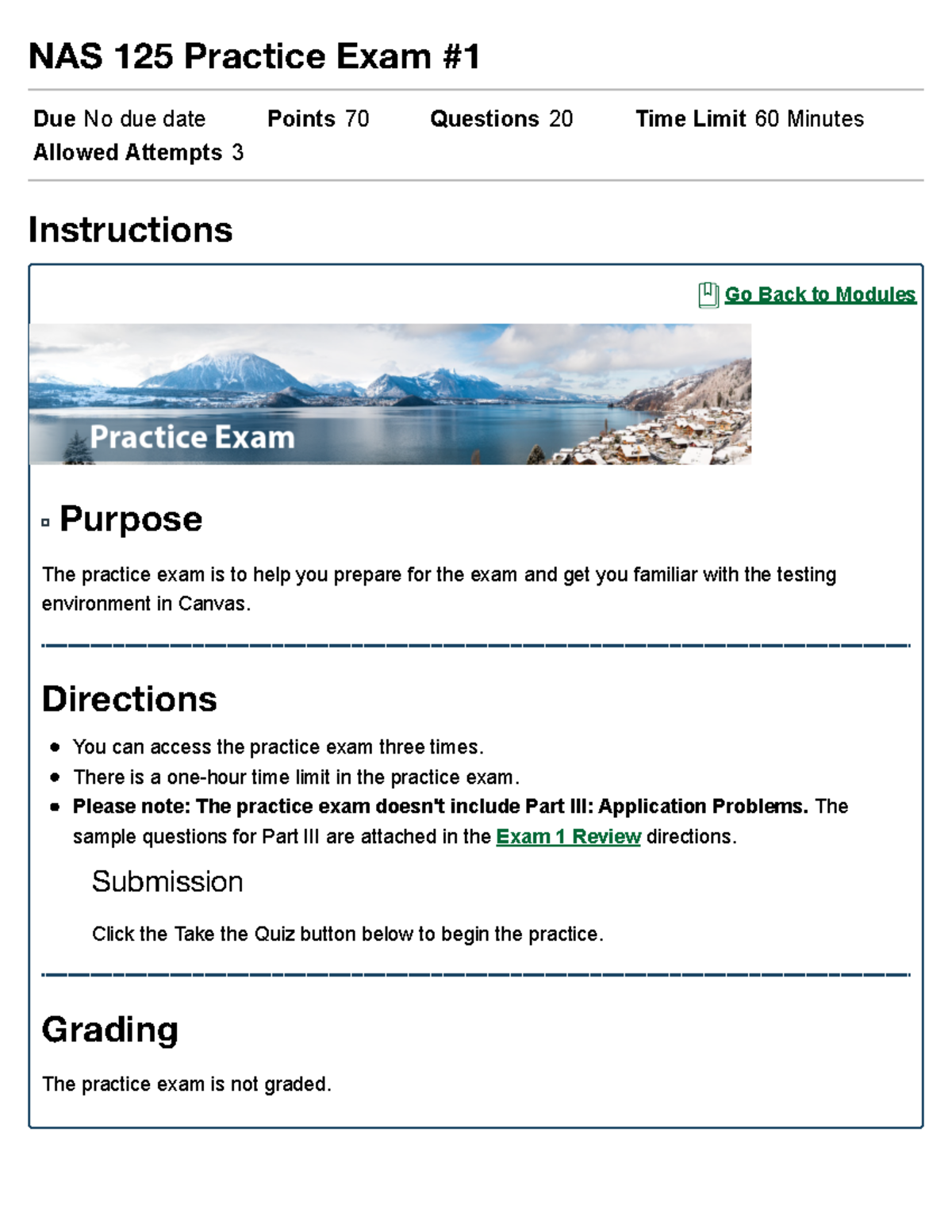 Untitled 19 - NAS 125 Practice Exam Due No due date Points 70 Questions ...
