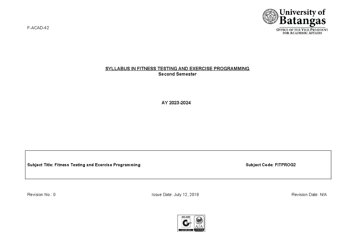 Fitprog 2- Proposed Syllabus- Sports- Track - SYLLABUS IN FITNESS ...