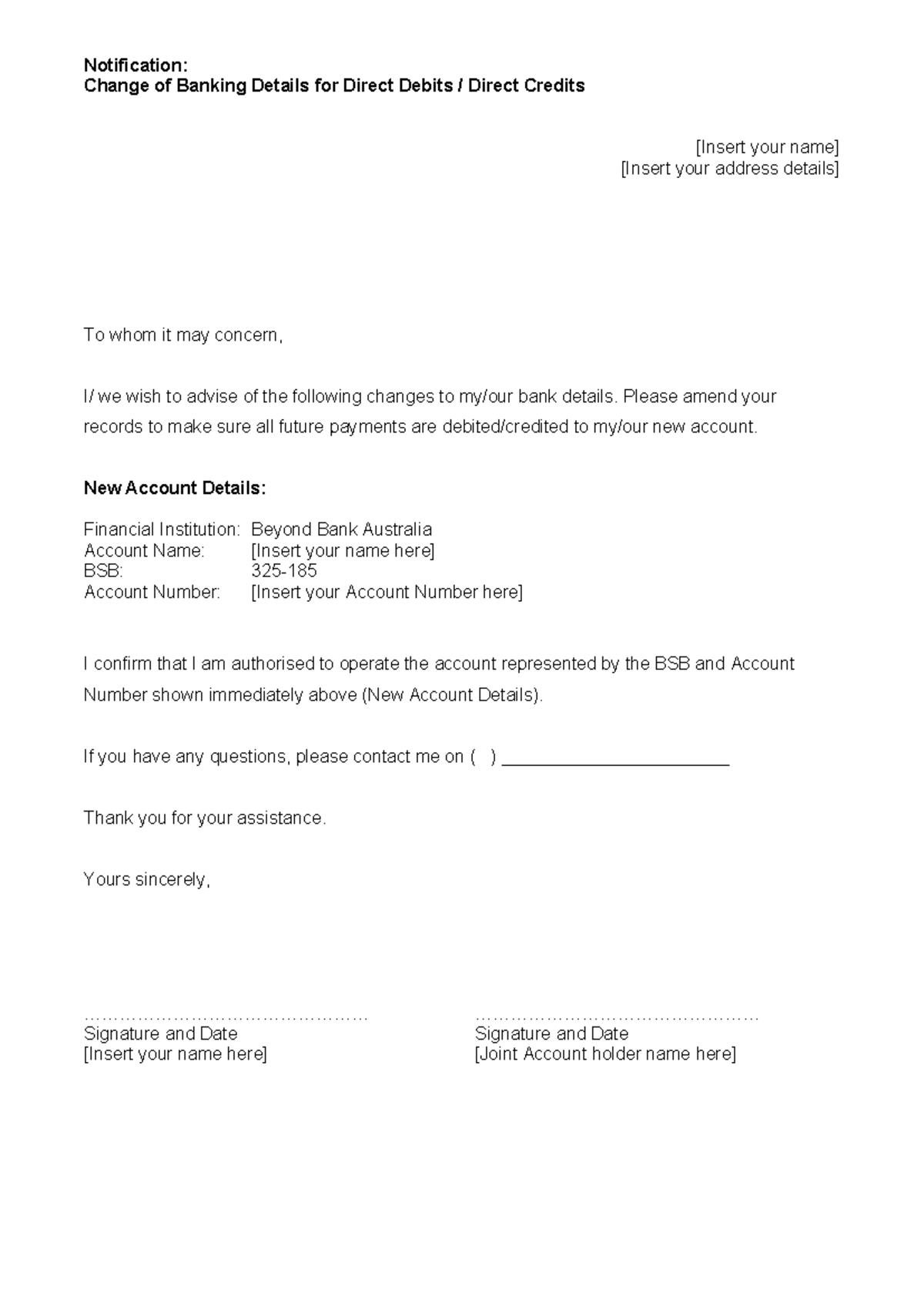 Customers-change-advice-letter-template - Notification: Change of ...