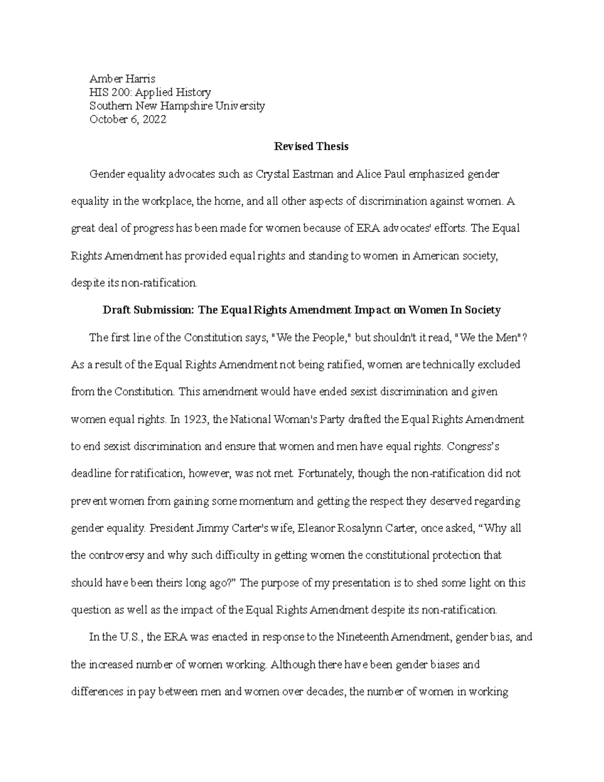 6-3 Historical Analysis Essay Progress Check 2Amber Harris - Amber ...