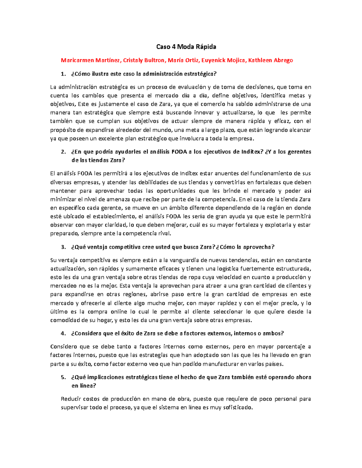Caso 4 Moda Rápida - Caso de Moda Rapida - Caso 4 Moda Rápida ...