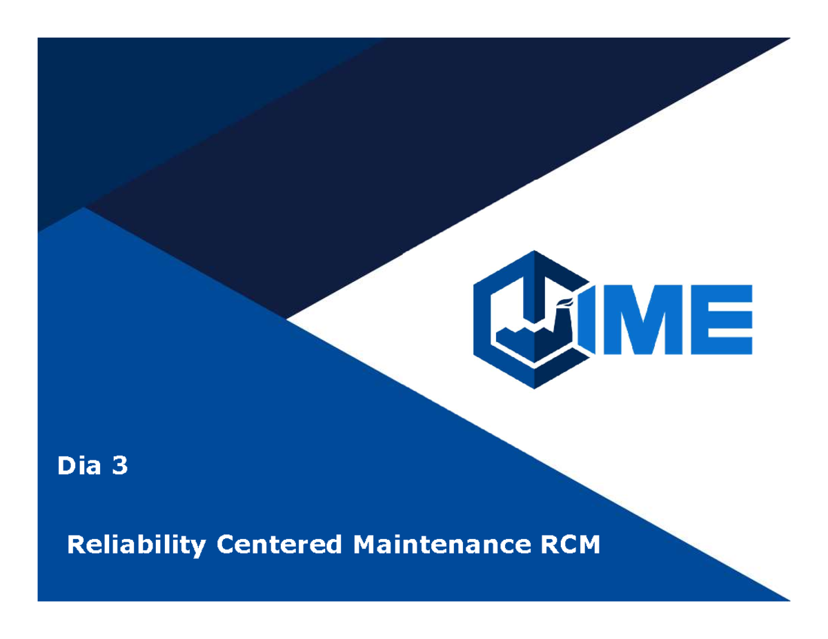 Presentacion dia 3 - pautas para rcm - Reliability Centered Maintenance ...