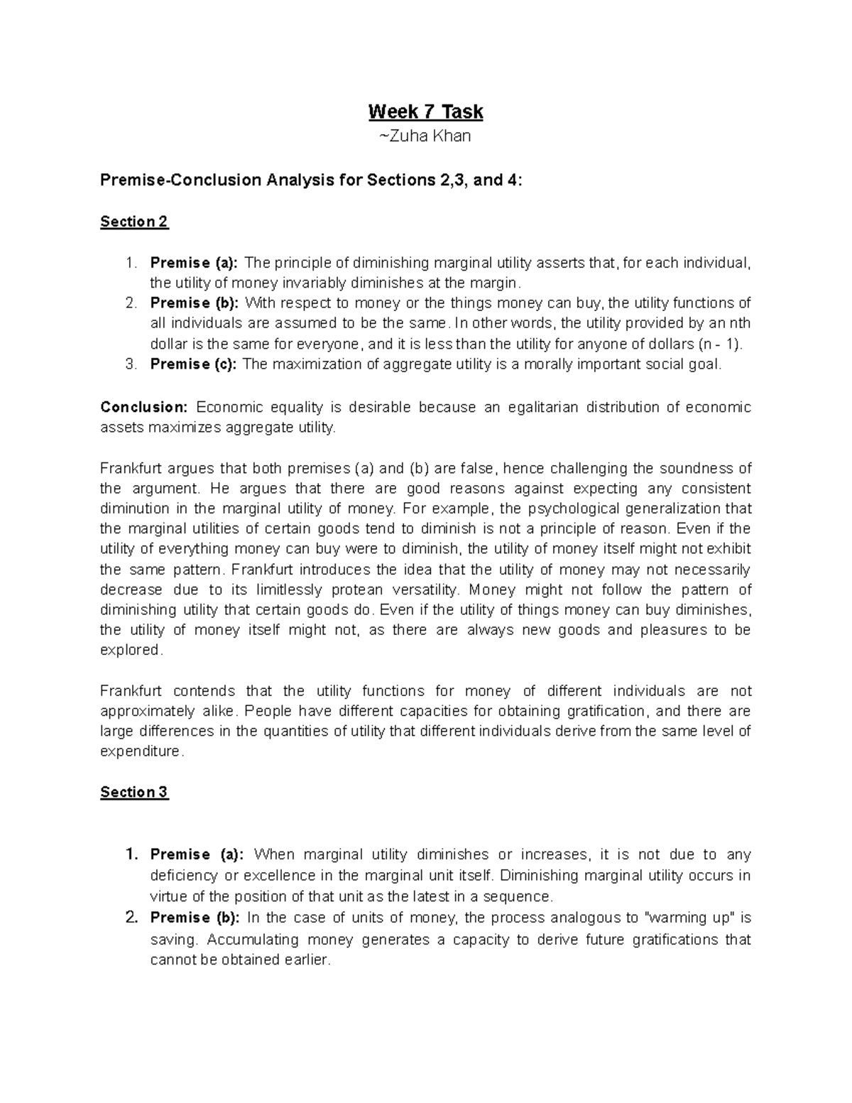 Week 7 Task - Summary Introduction to Political Philosophy - Week 7 Task ~Zuha Khan - Studocu