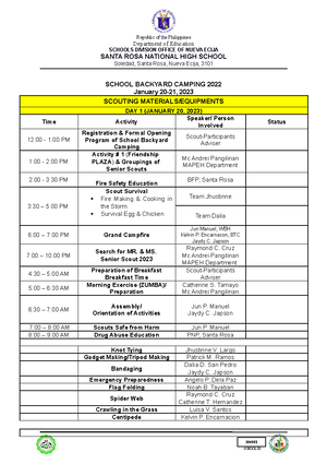 BSP Training Matrix 2023 Super Final - Department of Education SCHOOLS ...