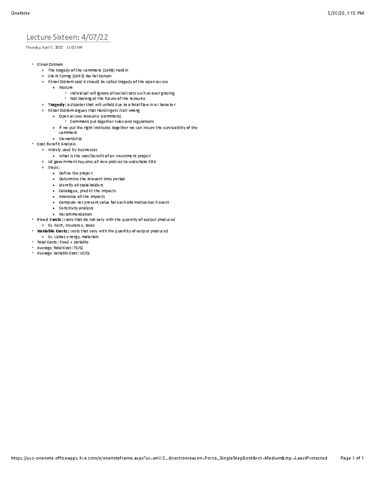 Microeconomics Lecture 15 - OneNote 5/26/22, 1:15 PM - Studocu
