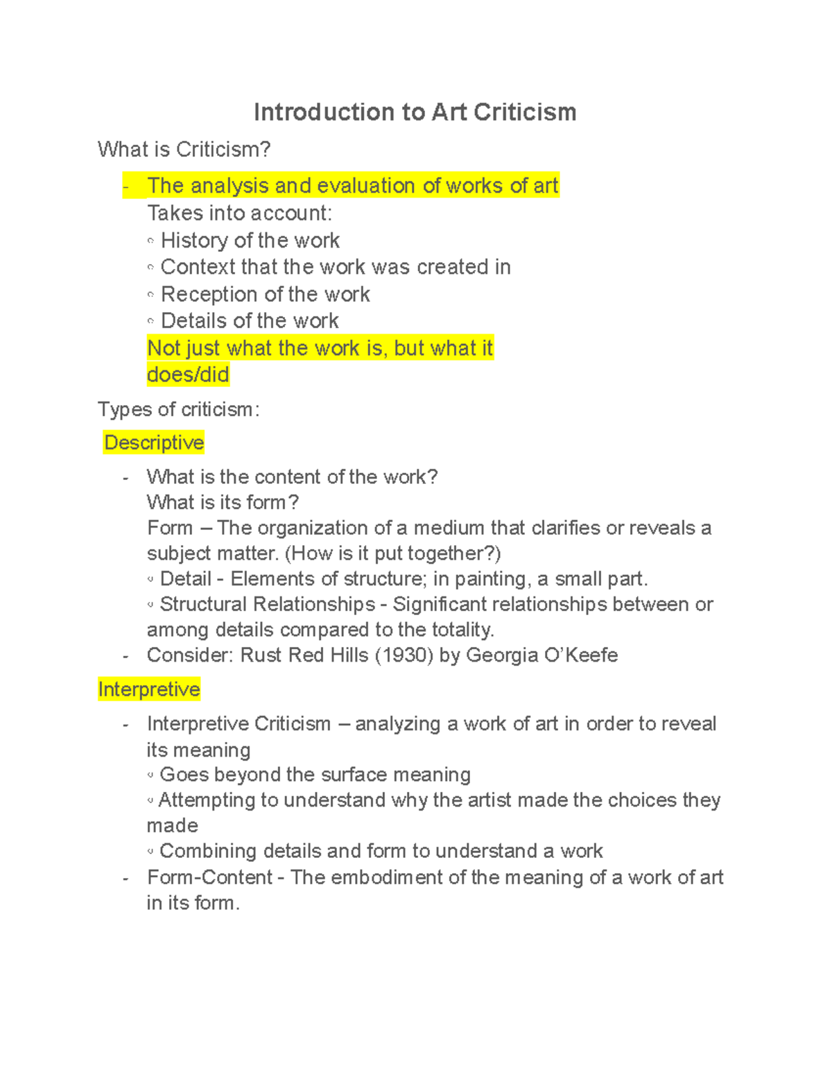 Identity and Marriage - Introduction to Art Criticism What is Criticism ...