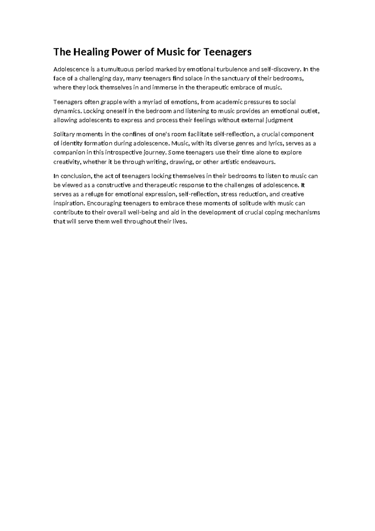 The Healing Power of Music for Teenagers - The Healing Power of Music ...