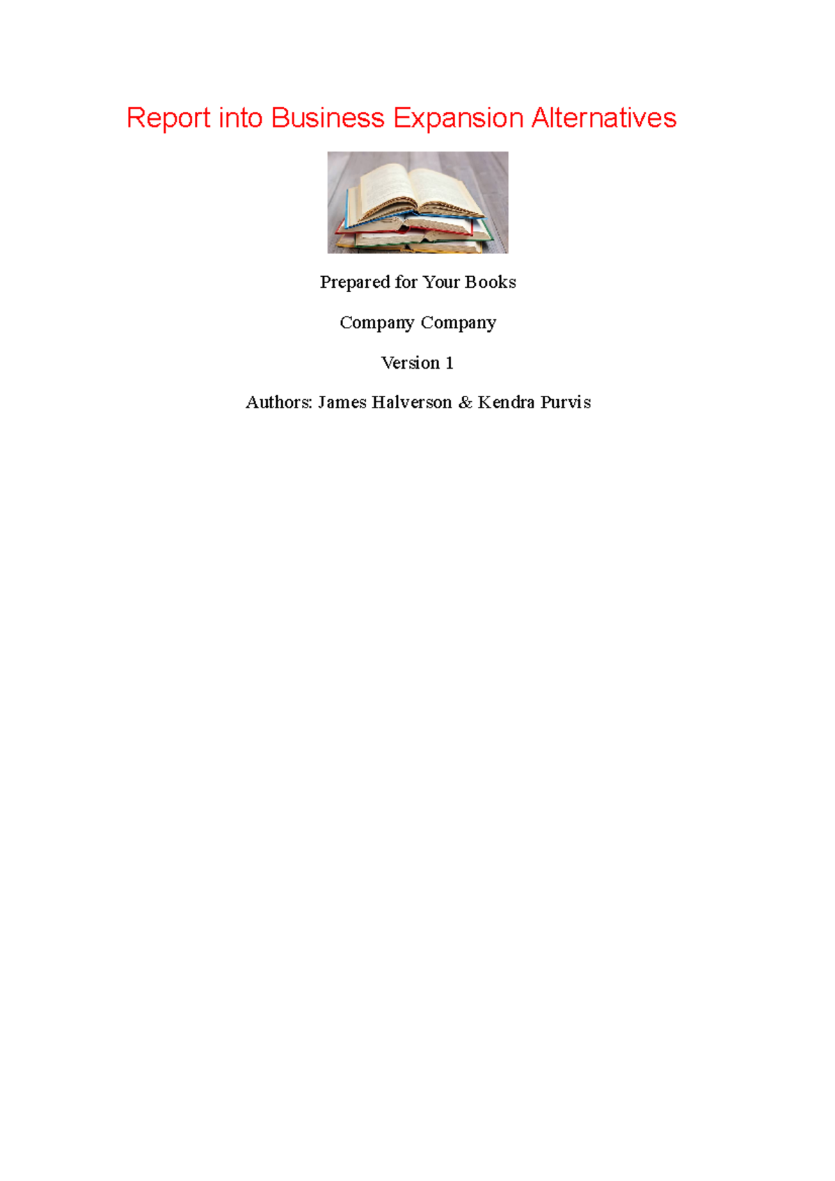 Business expansion report Fatima Kaadan - Report into Business ...