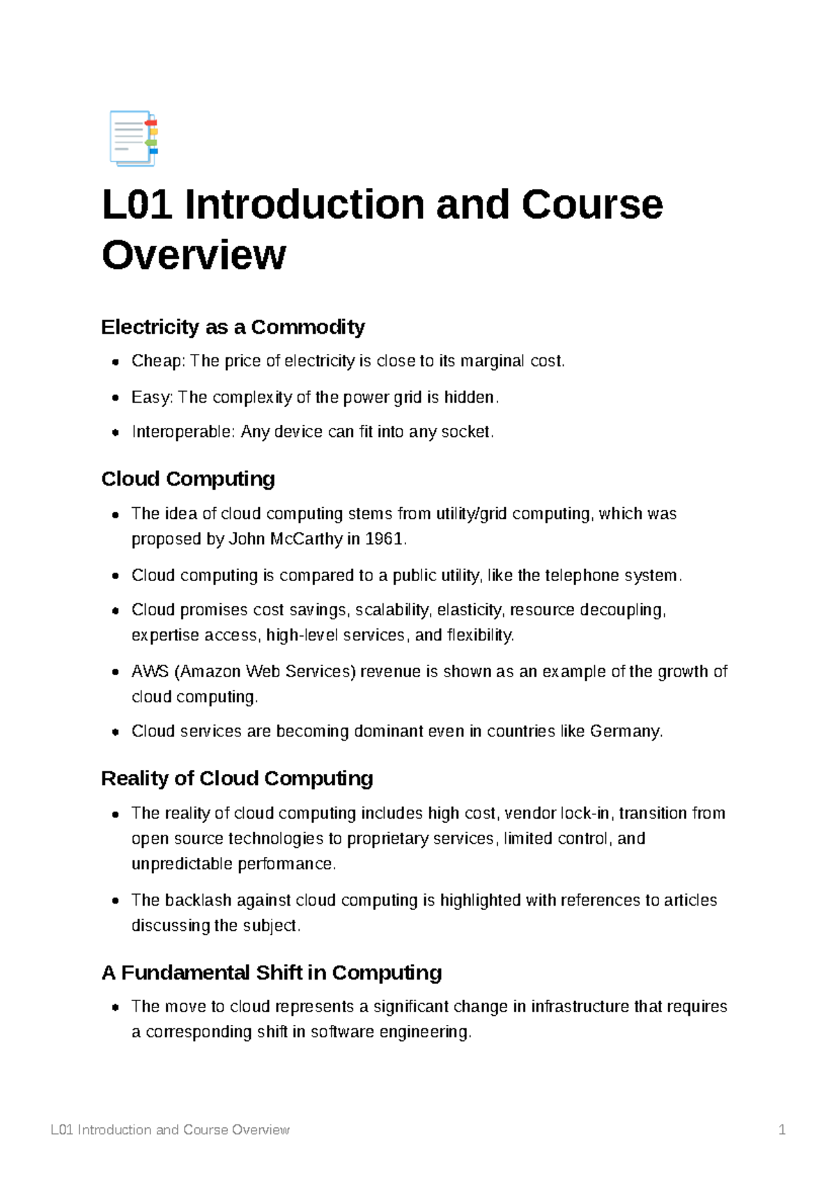 L01 Introduction and Course Overview - ¿ L01 Introduction and Course Overview Electricity as a ...