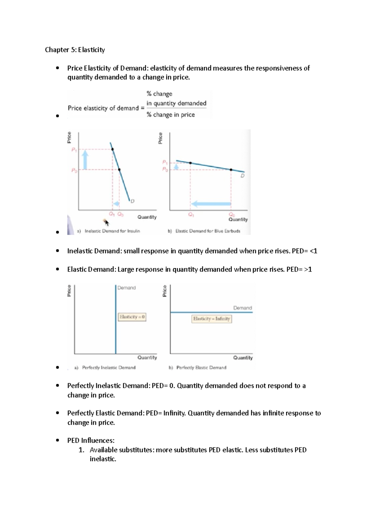 Chapter 5- Elasticty - econ1010 - Yorku - Studocu