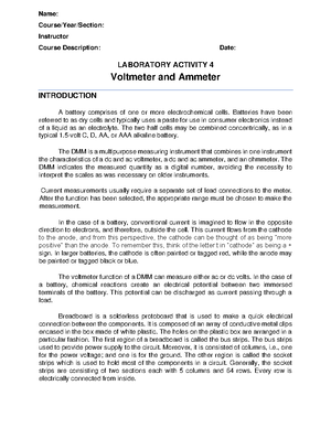 WS 1 (Familiarization with Electrical Symbols) - Name: Course/Year ...