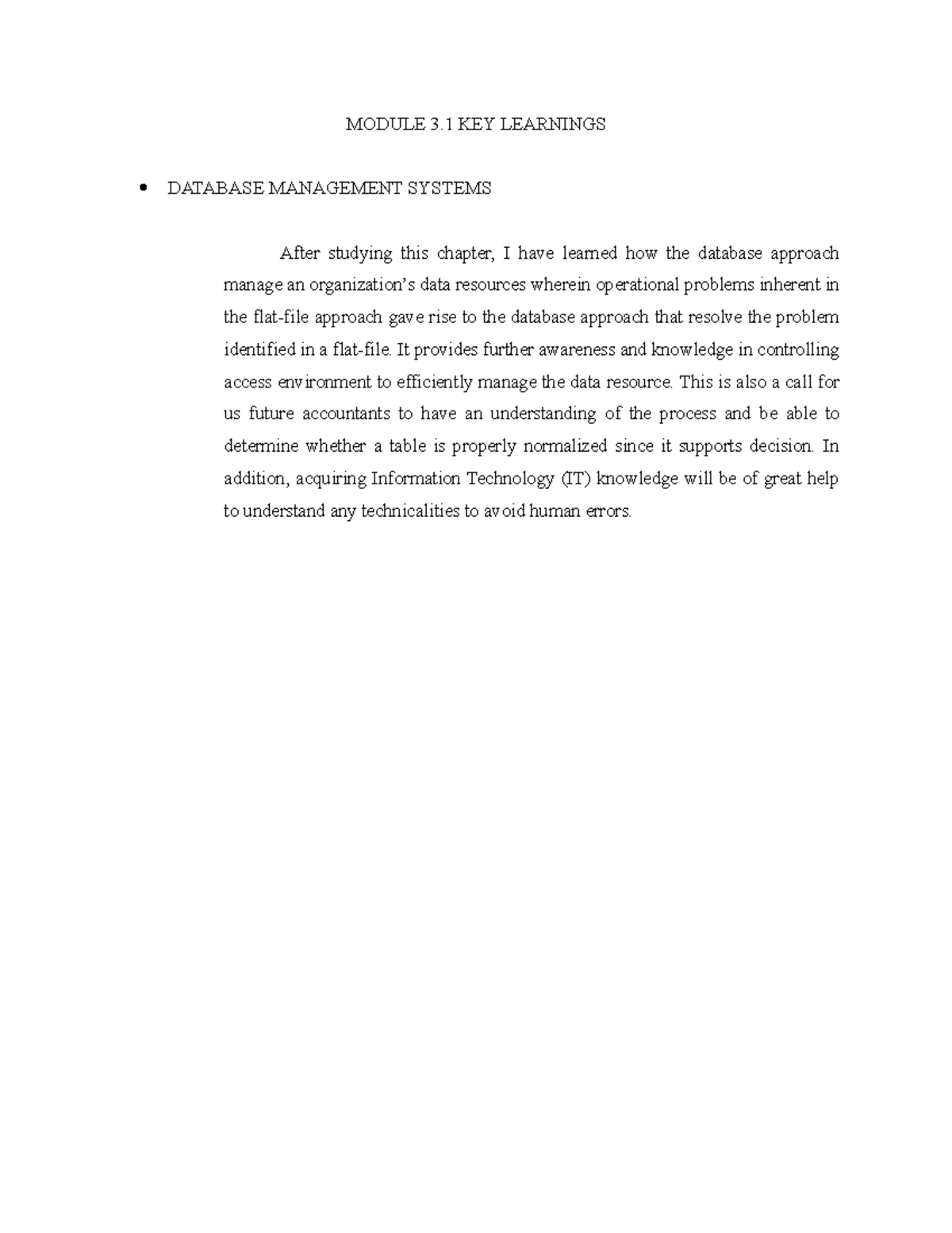 Summary 03 - USEFUL SUMMARIES OF AIS BOOK FOR BS ACCOUNTACY AND BS ...