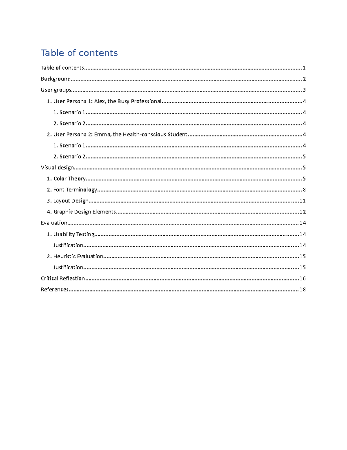 Report - The content is concise and clear - Table of - Studocu