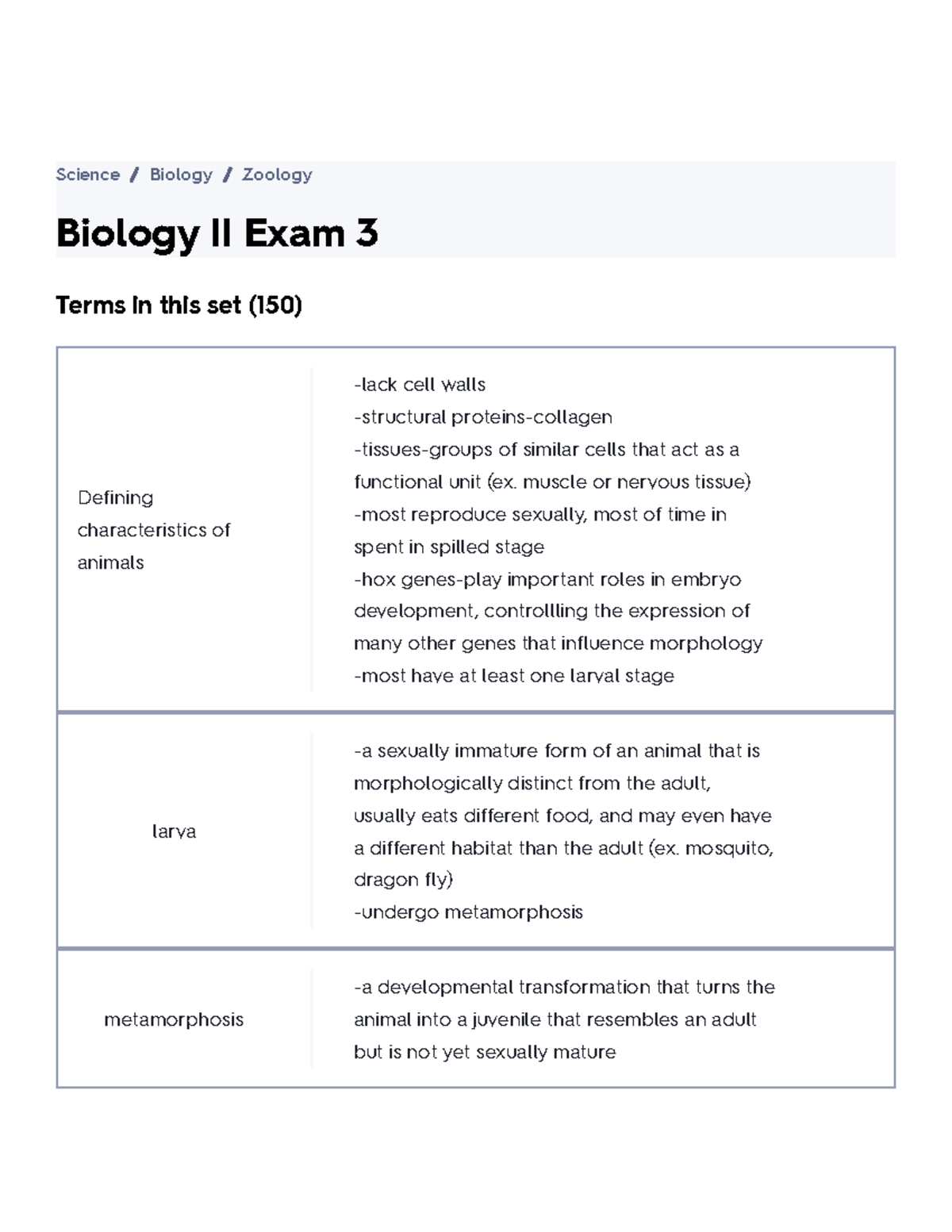 Biology II Exam 3 Flashcards Quizlet - Biology II Exam 3 Science ...