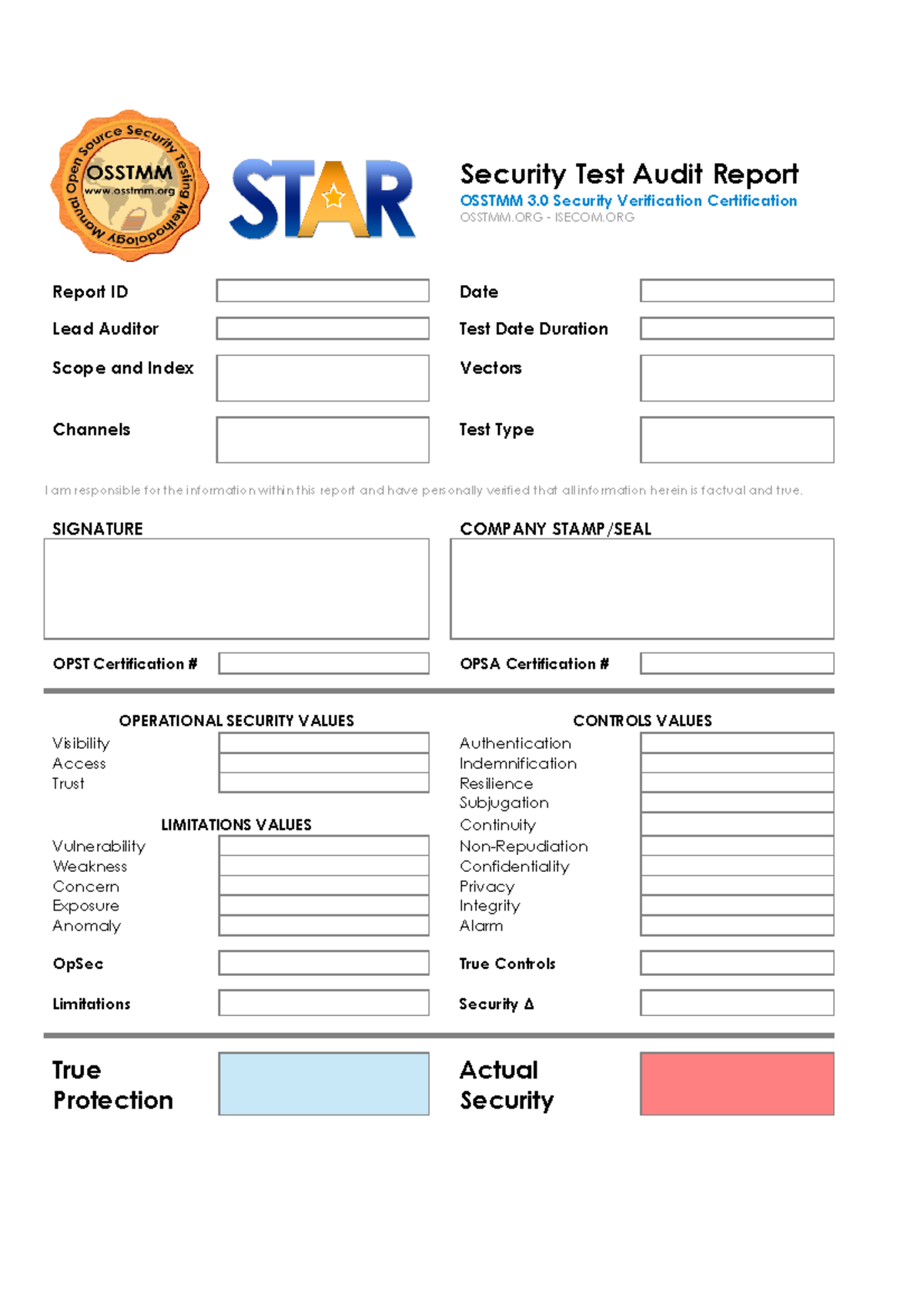 Osstmm - nada - Security Test Audit Report OSSTMM 3 Security ...