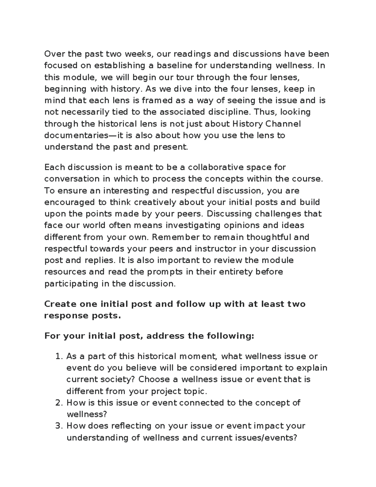 IDS-402 Mod 3 Discussion - Over the past two weeks, our readings and discussions have been ...