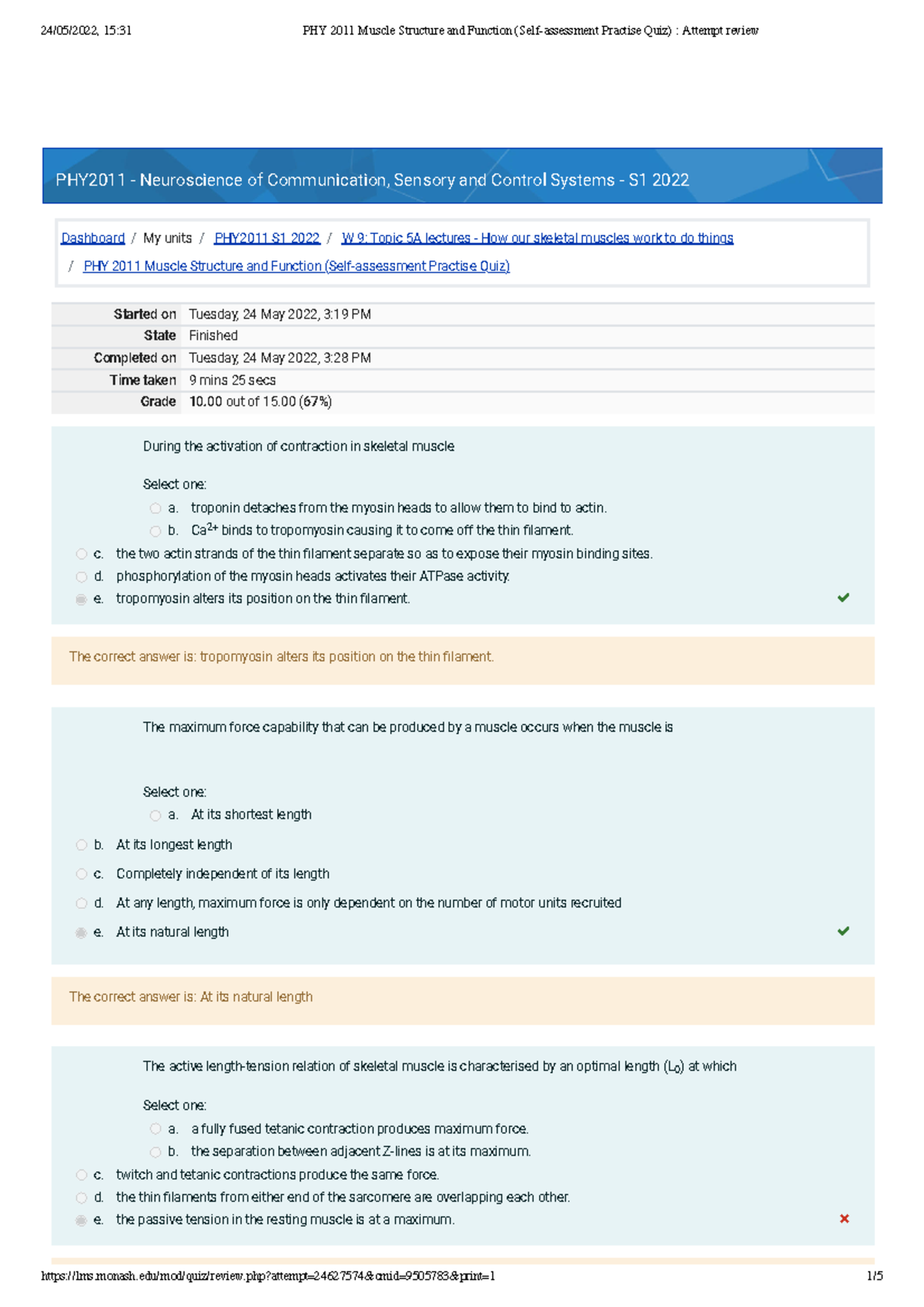 5A module 1 - 2 - practice questions - Dashboard/My units/ PHY2011 S1 ...