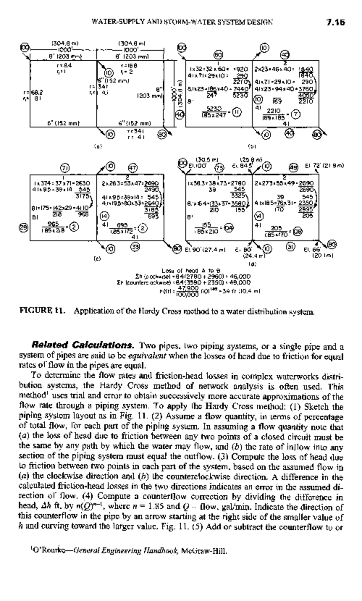 Handbook of civil engineering calculations 82 - (d) Loss of heod A to B ...