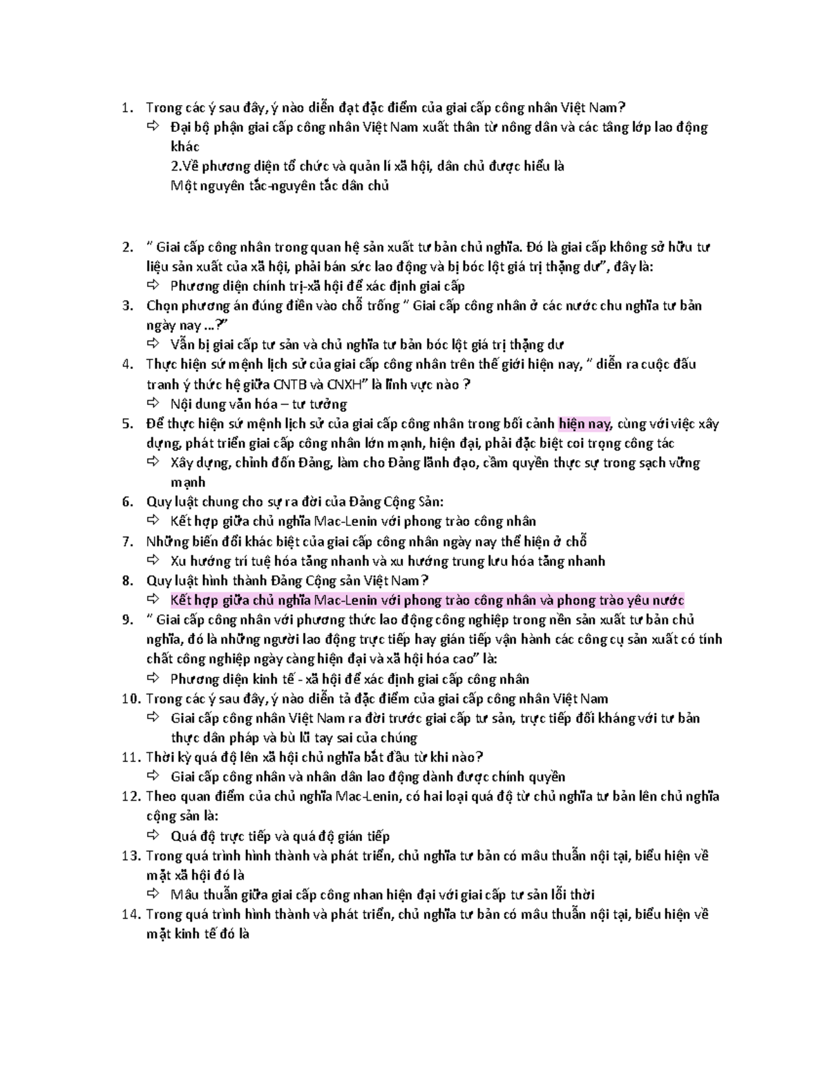 CUỐI-KÌ - hehe - Trong các { sau đây, { nào diễn đạt đặc điểm của giai ...