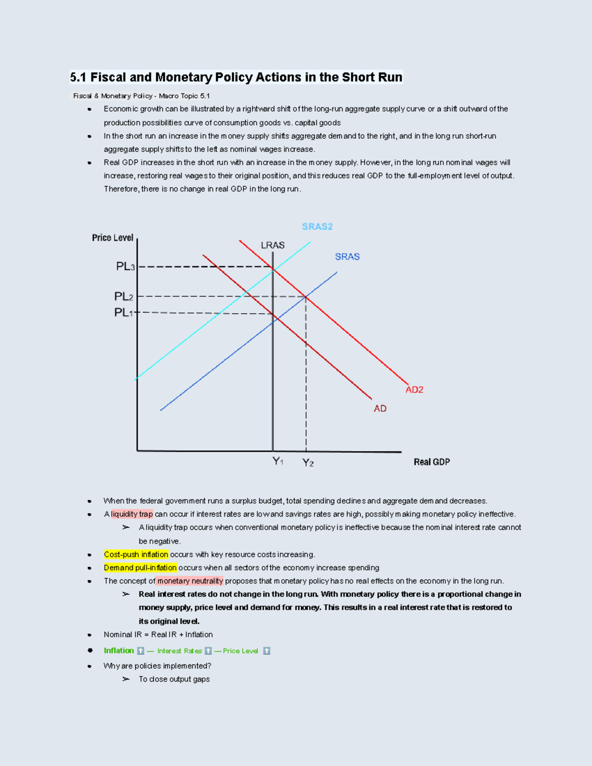 Ch 5 Econ Long-Run Consequences of Stabilization Policies - 5 Fiscal ...