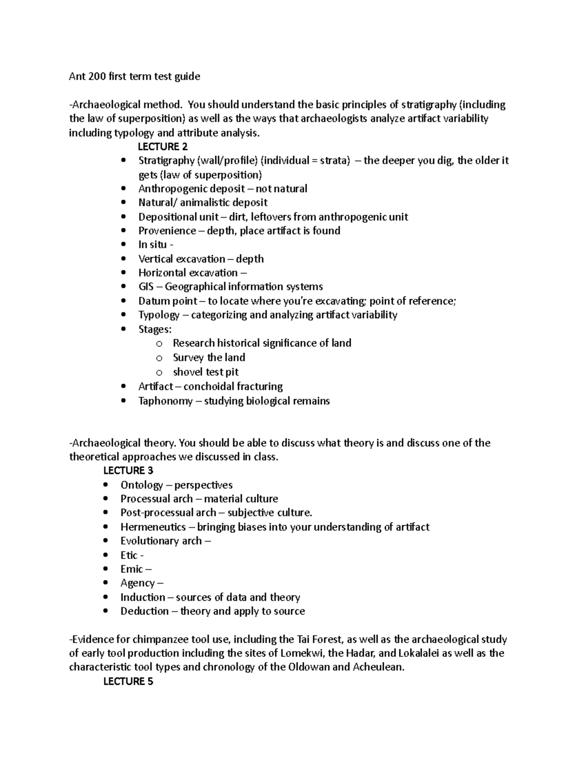 Ant 200 first term test guide copy - Ant 200 first term test guide ...