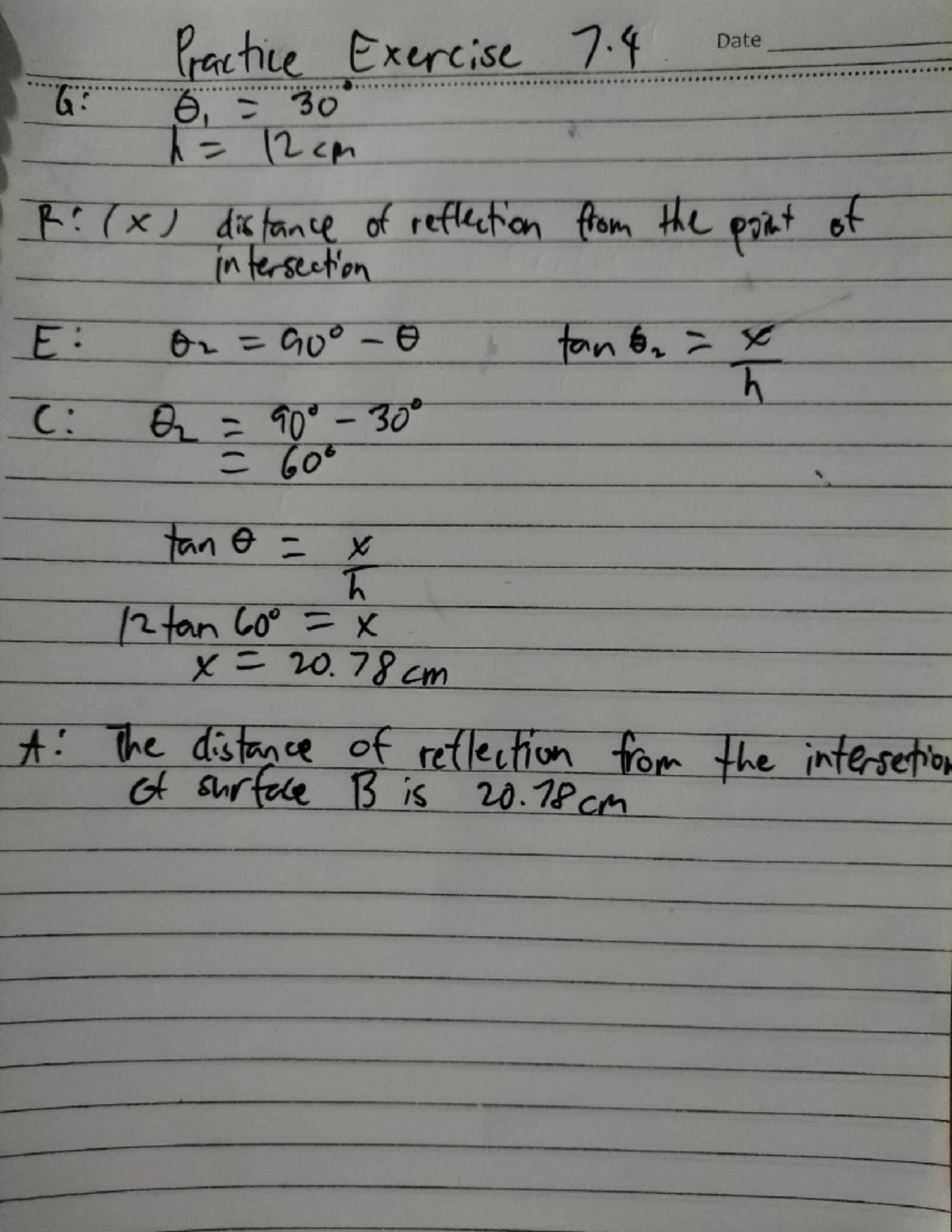 Practice Exercise 7 - XDXDXD - BSEd Physical Science - Studocu