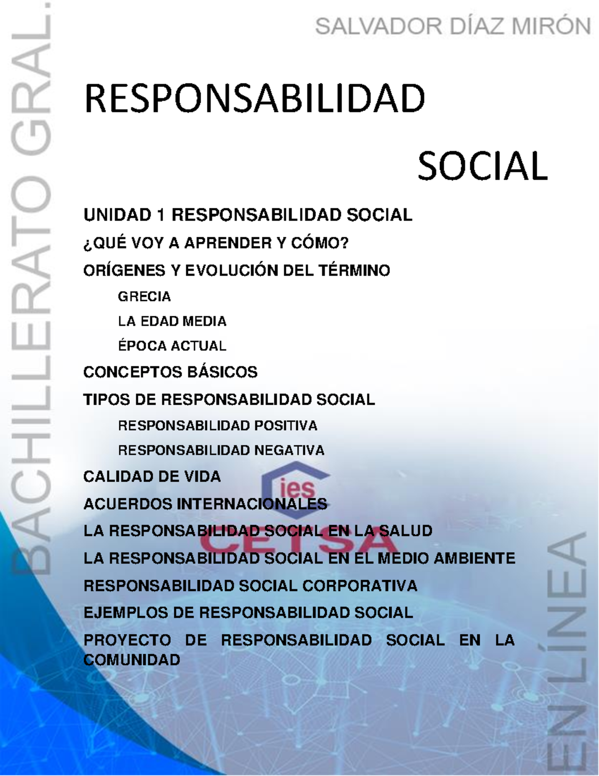 Unidad 1 - RESPONSABILIAD SOCIAL - RESPONSABILIDAD SOCIAL UNIDAD 1 ...