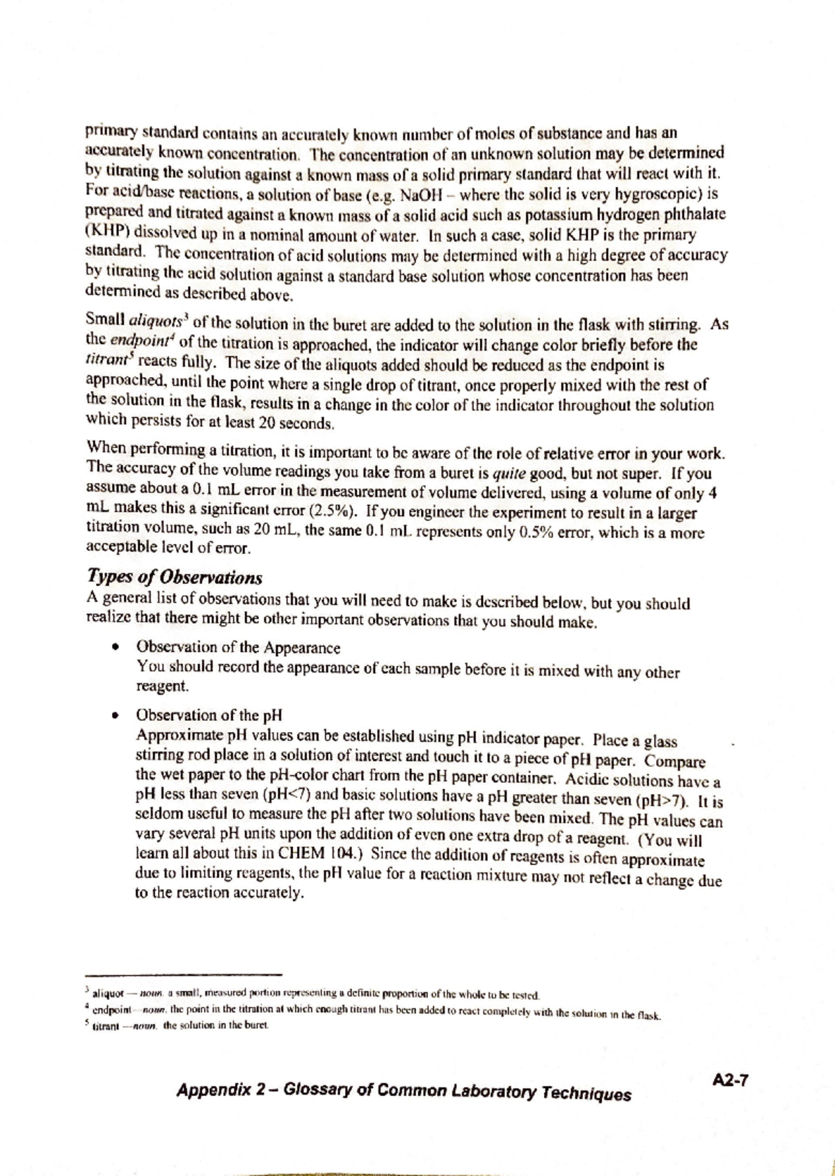 Lab 10: Volta's Legacy - primary standard contains an accurately known ...