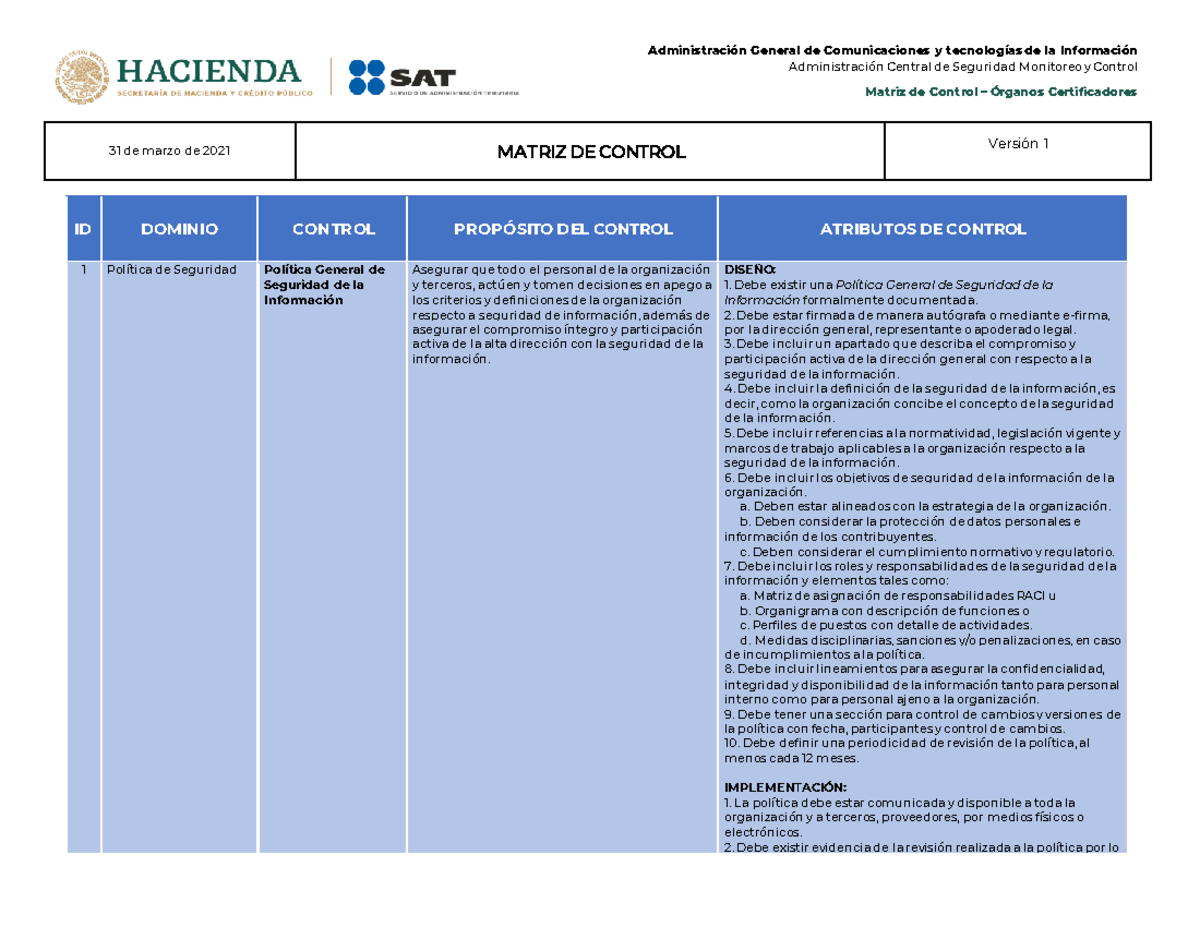 Matriz+OC+completa - MATRIZ - Administración Central de Seguridad ...