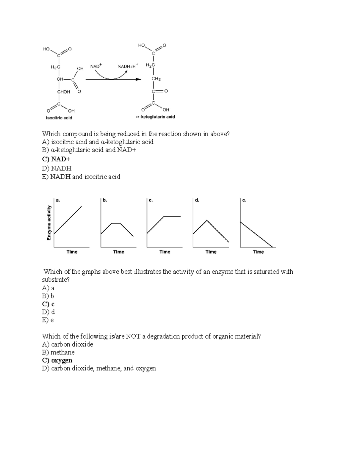 6. Exam 3 Practice Questions - Which compound is being reduced in the ...