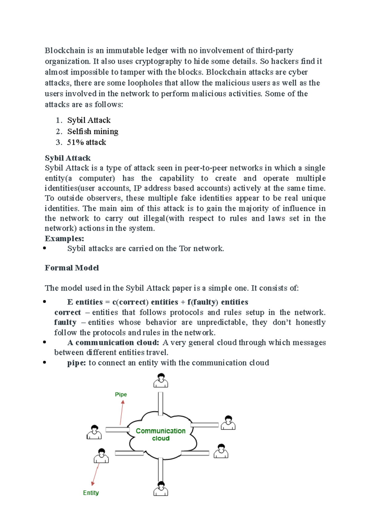 Attacks On Blockchain Notes Blockchain Is An Immutable Ledger With No Involvement Of Third