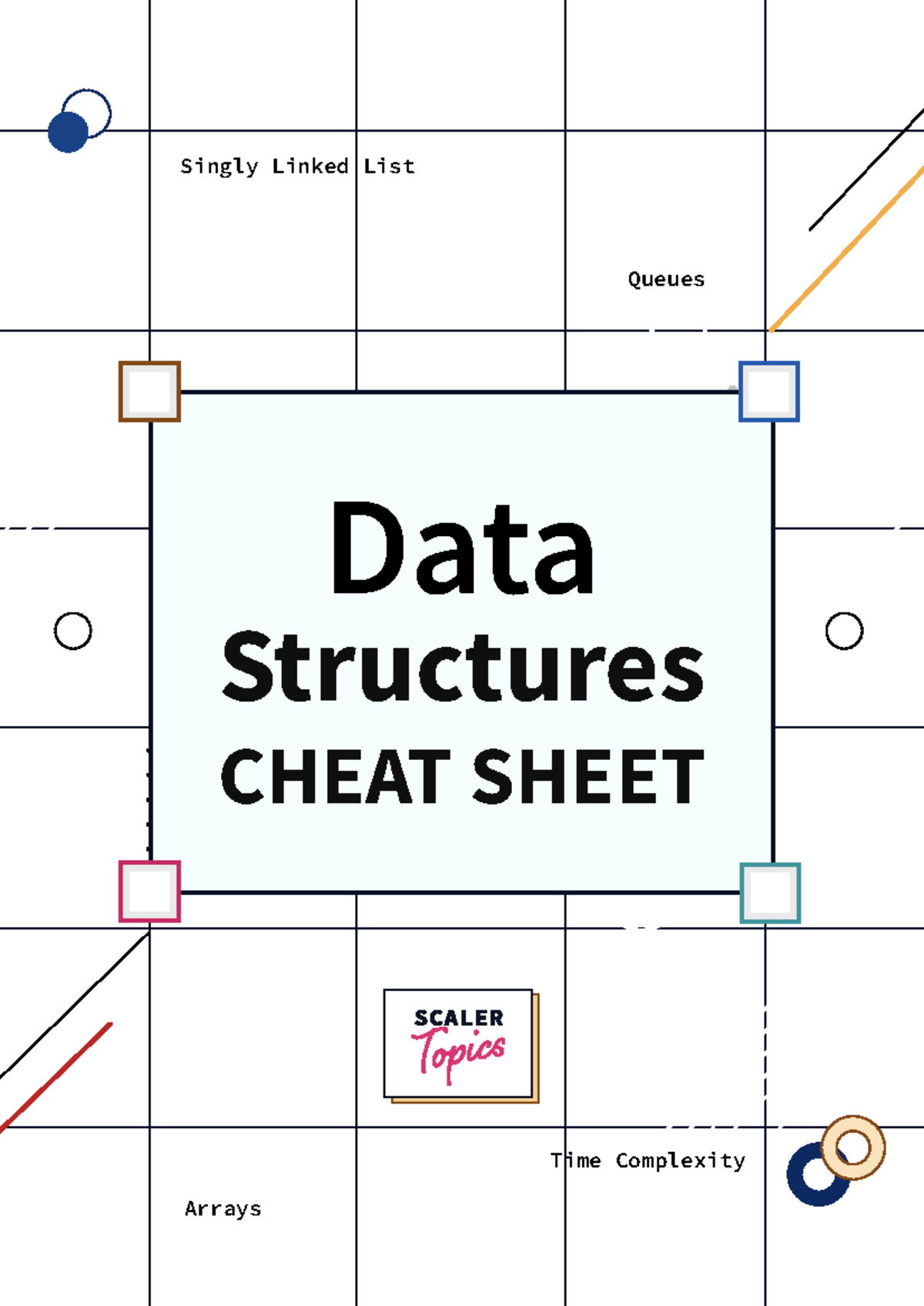 Data Structure Cheatsheet - Singly Linked List Queues Time Complexity Arrays Structures CHEAT ...