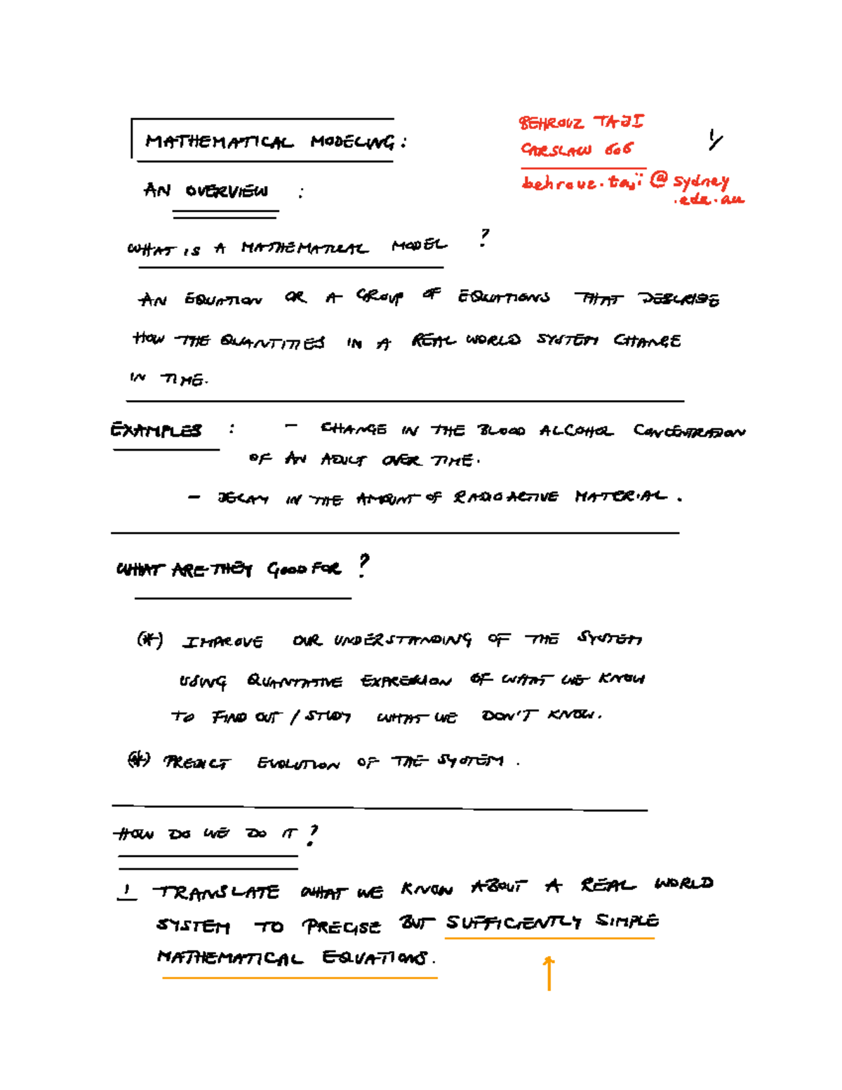 Week 1a - this is the lecture notes of such unit, please advise it is ...