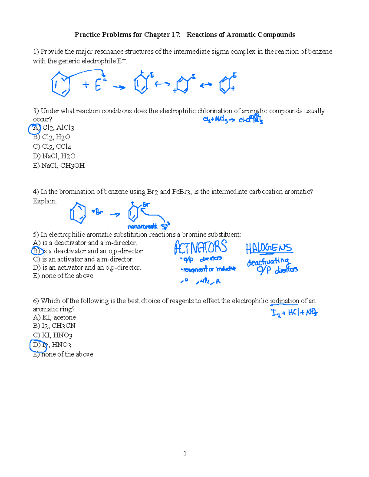 Chapter 17 Homework Answers - Practice Problems for Chapter 17 ...