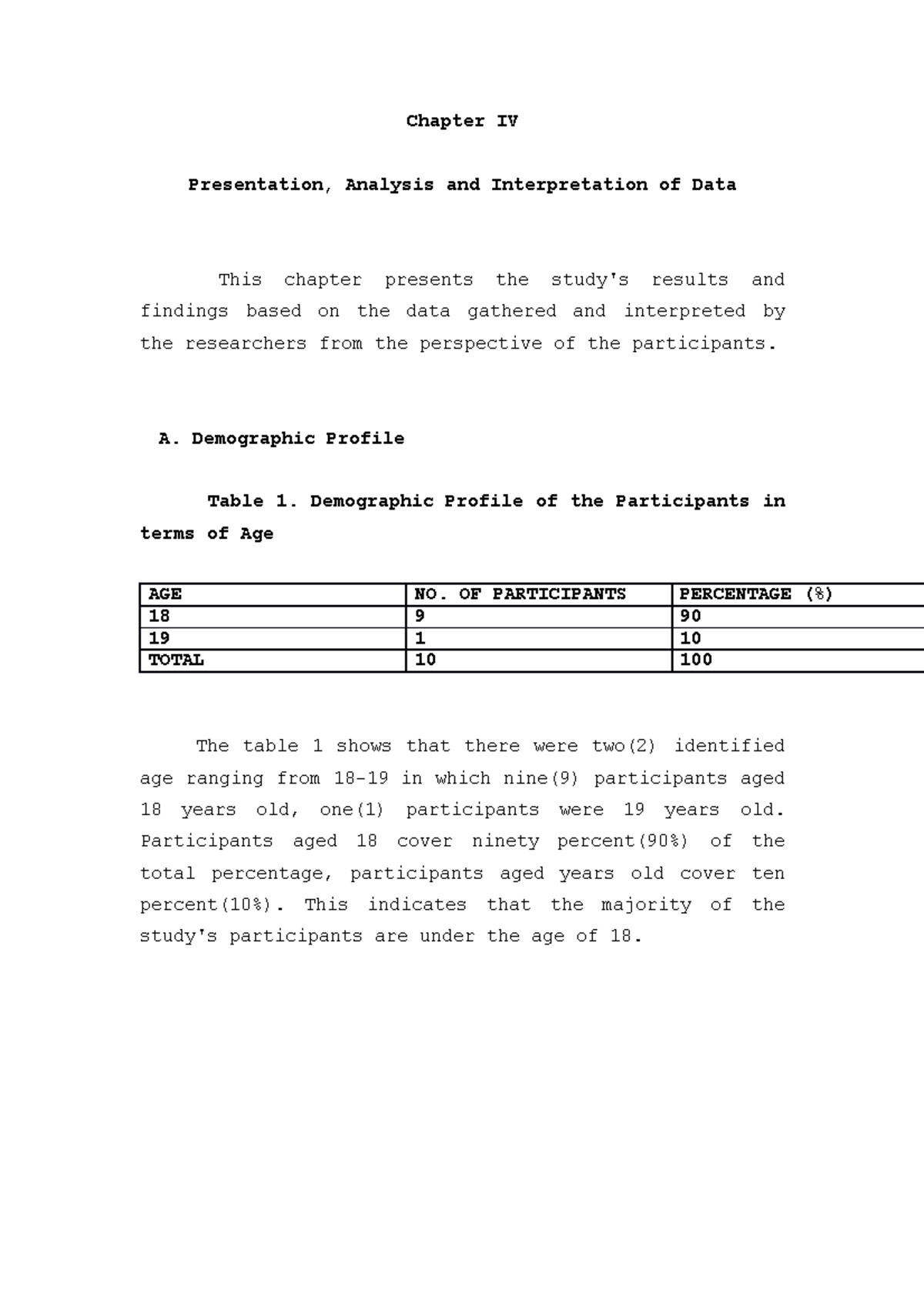 Chapter IV russell - great - Chapter IV Presentation, Analysis and ...