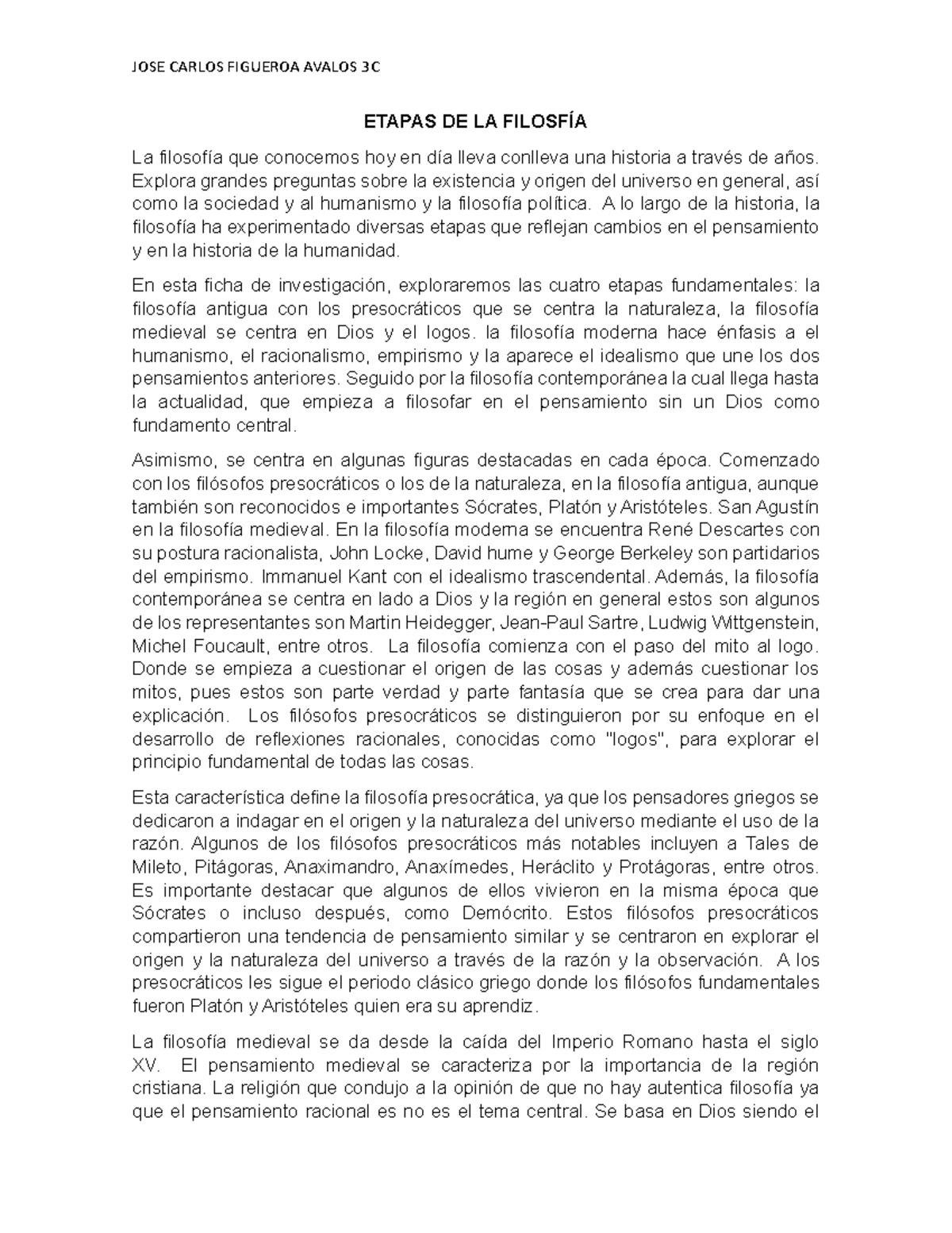 Etapas DE LA Filosfía - Resumen Filosofía del derecho - ETAPAS DE LA ...