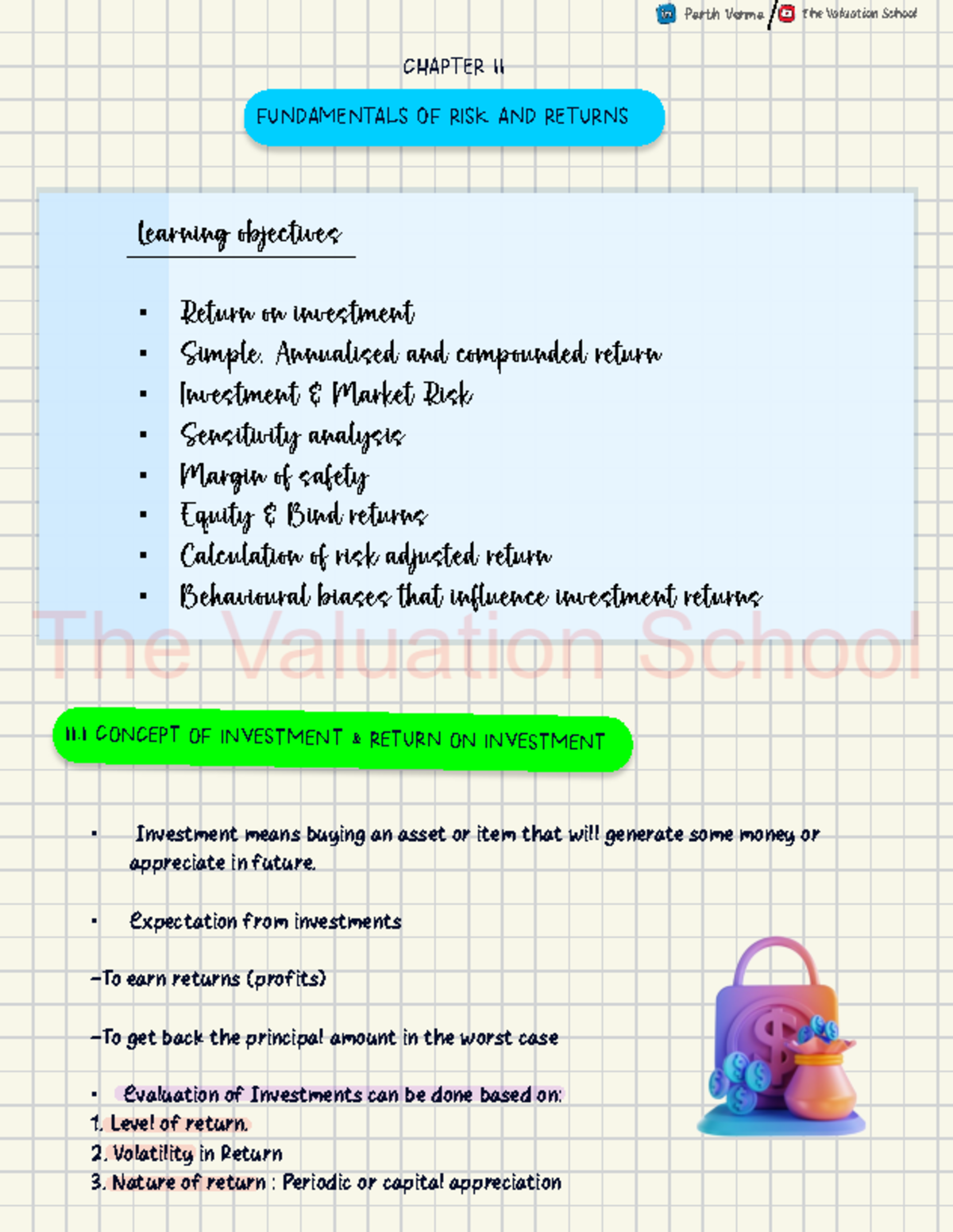 NISM Chap - 11 - sebi nism - FUNDAMENTALS OF RISK AND RETURNS CHAPTER 11 Learning objectives ...